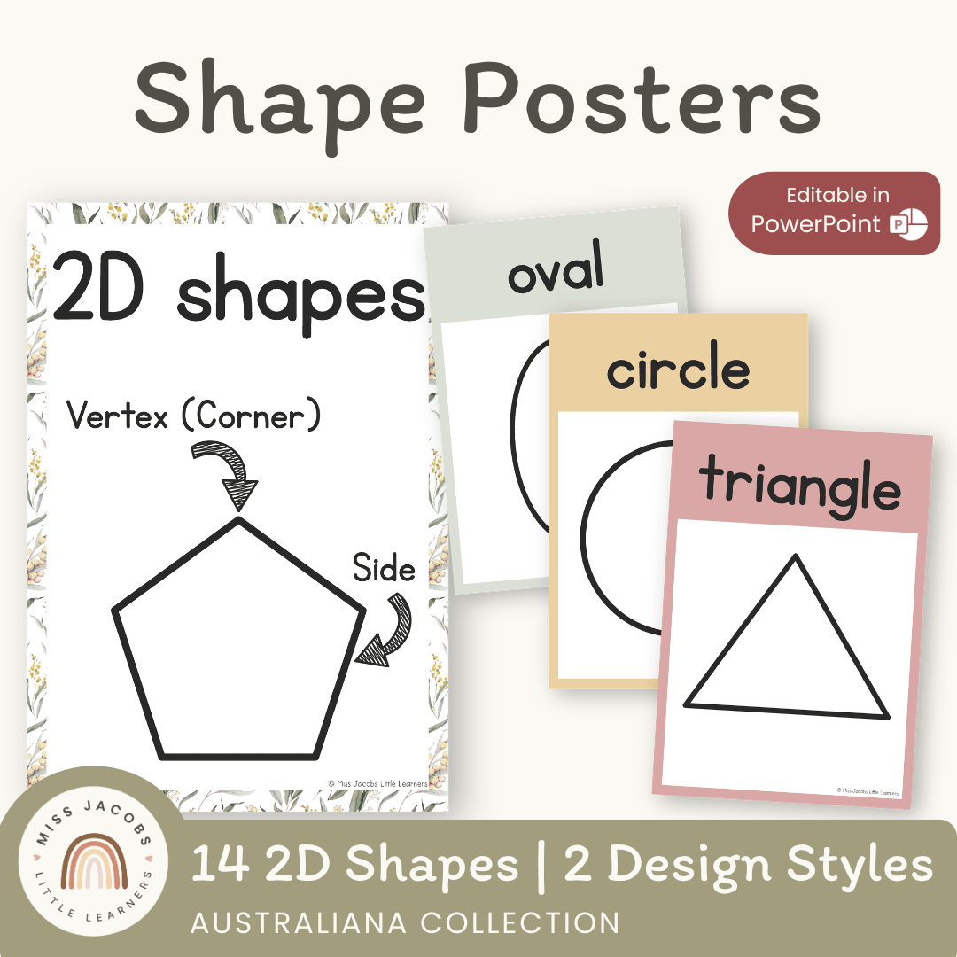 2D Shape Posters - Australiana Theme – Miss Jacobs Little Learners