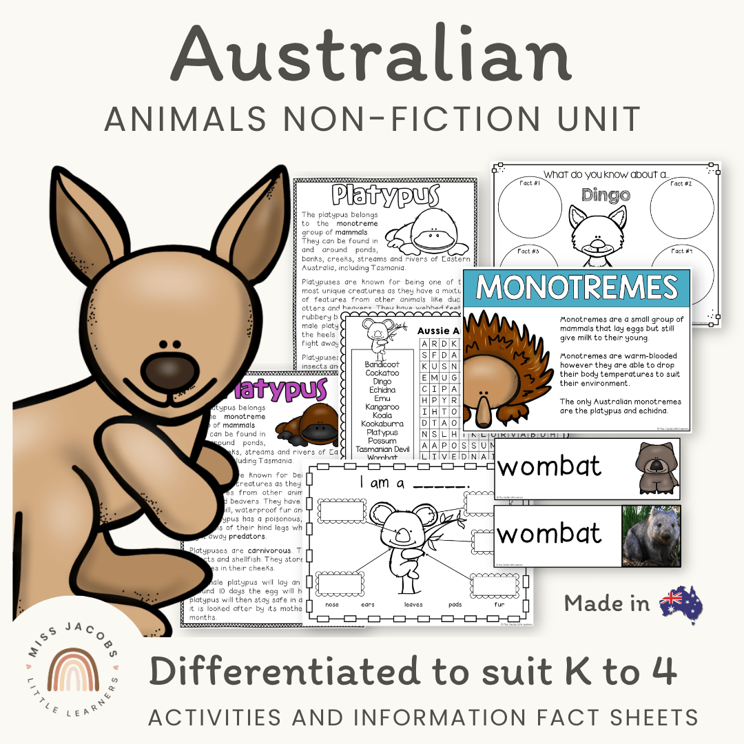 Australian Animals Unit - Australian Curriculum - MJLL – Miss Jacobs ...