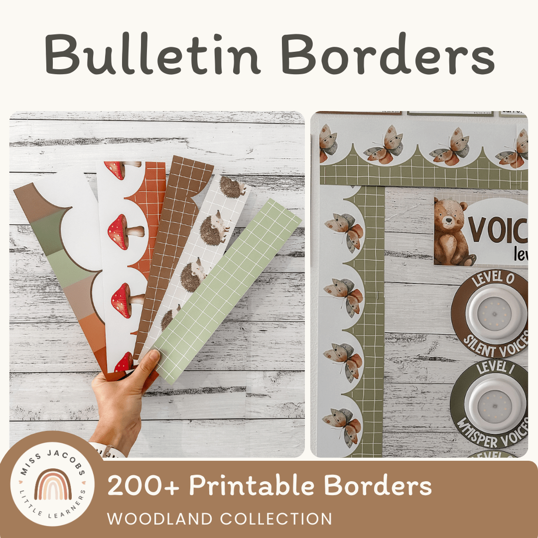 Bulletin Board Borders - Woodland Theme Classroom Decor - MJLL – Miss ...