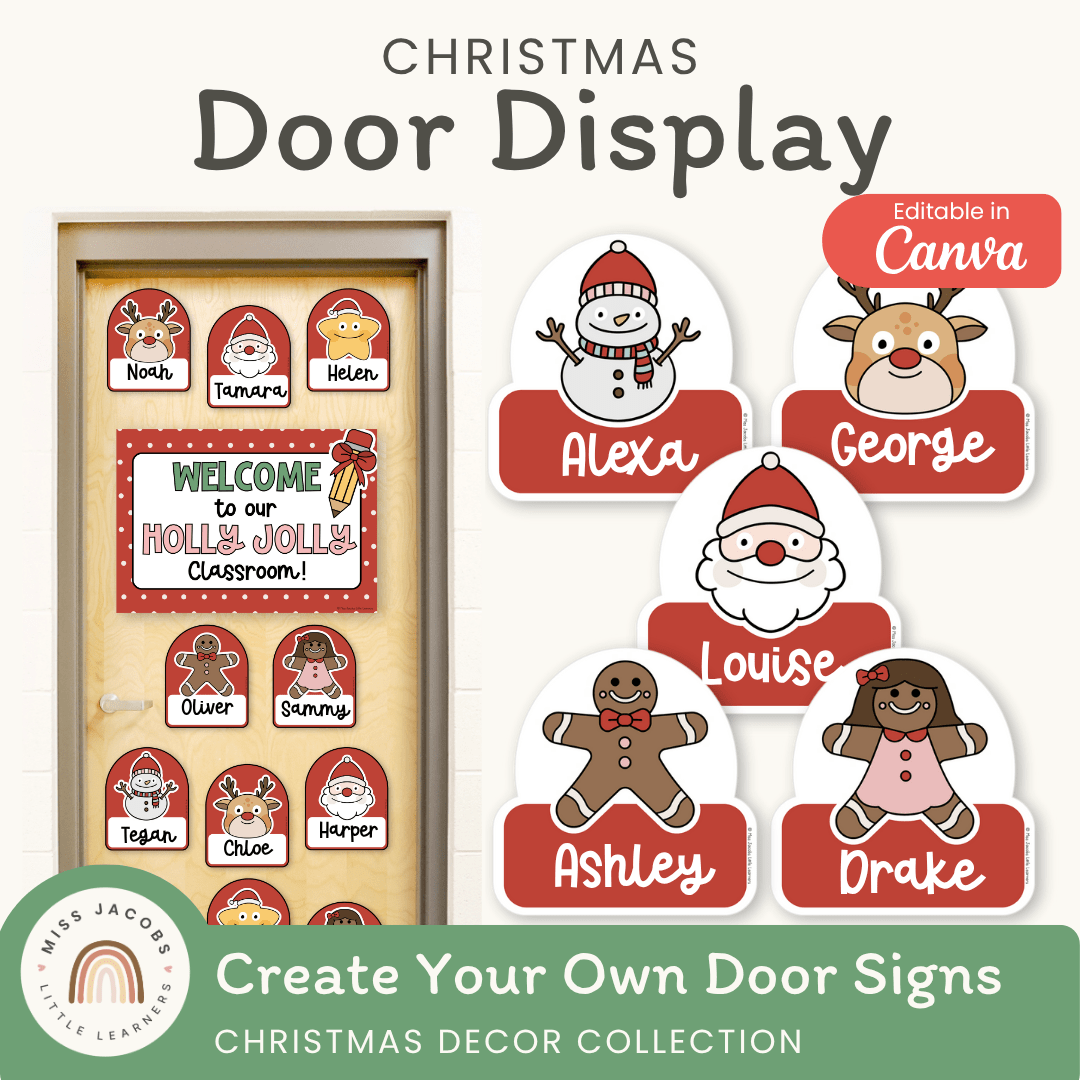 Christmas Door Display Classroom Decor - Miss Jacobs – Miss Jacobs ...