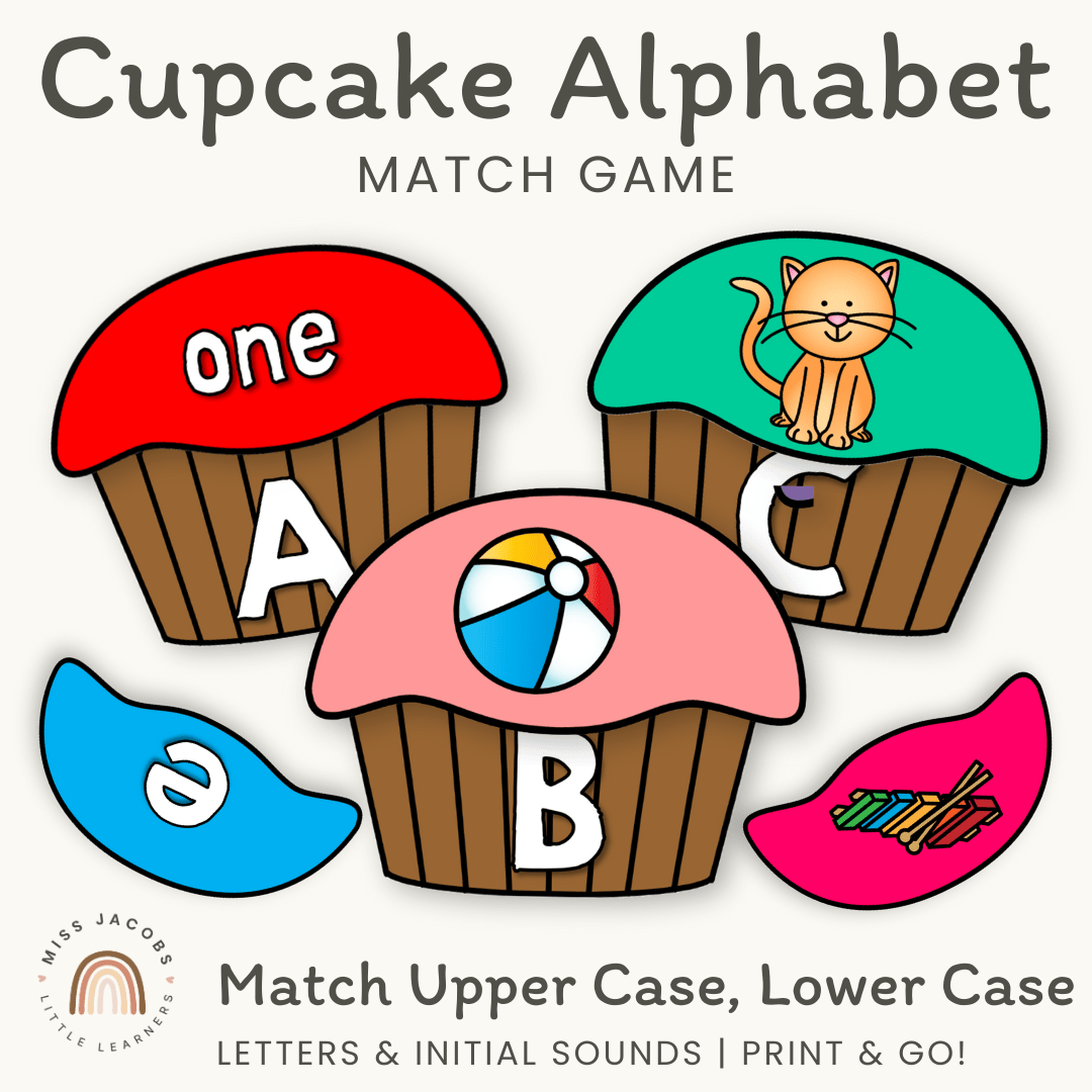 Cupcake Alphabet Match Game – Miss Jacobs Little Learners