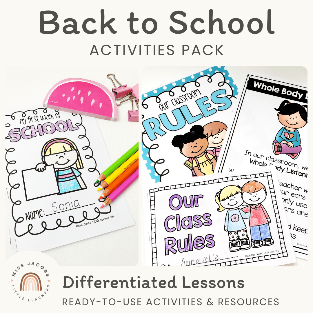 First Day of School Activities & Lessons – Miss Jacobs Little Learners