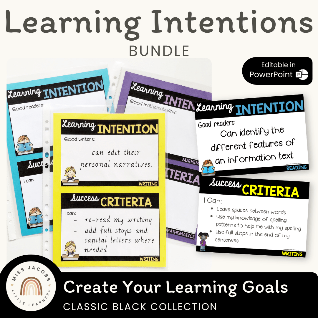 Learning Intentions & Success Criteria Display {Bundle} – Miss Jacobs ...