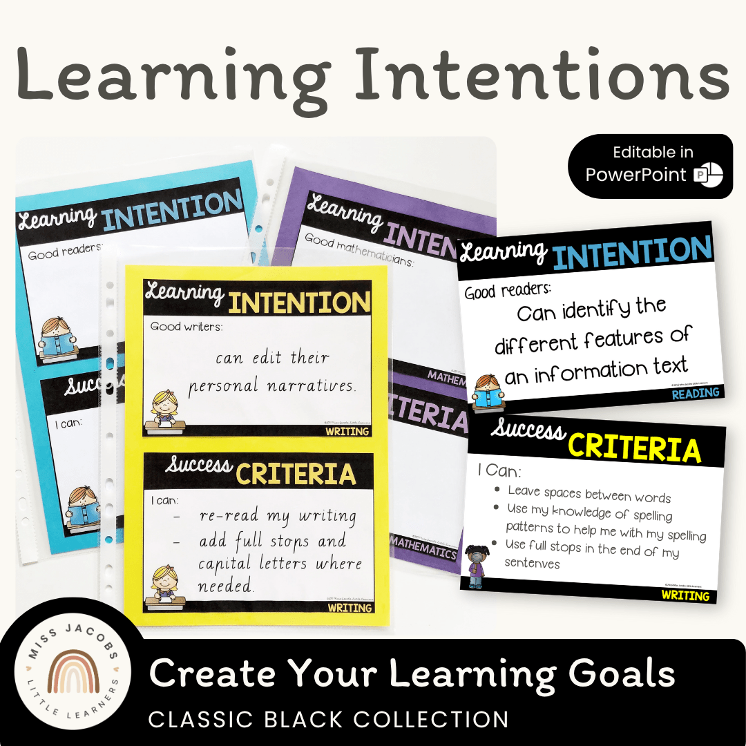 Learning Intentions & Success Criteria Display {Bundle} – Miss Jacobs ...