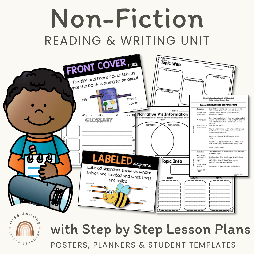 Non Fiction Reading & Writing Unit detailed lesson plans and activitie ...