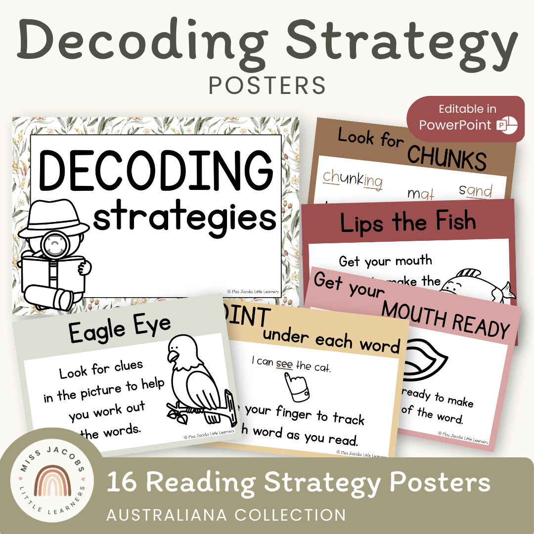 Reading Decoding Strategies Posters - Australiana Decor – Miss Jacobs ...