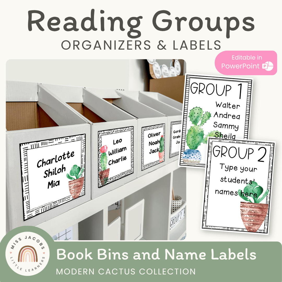 Reading Groups - Posters & Labels | Cactus – Miss Jacobs Little Learners