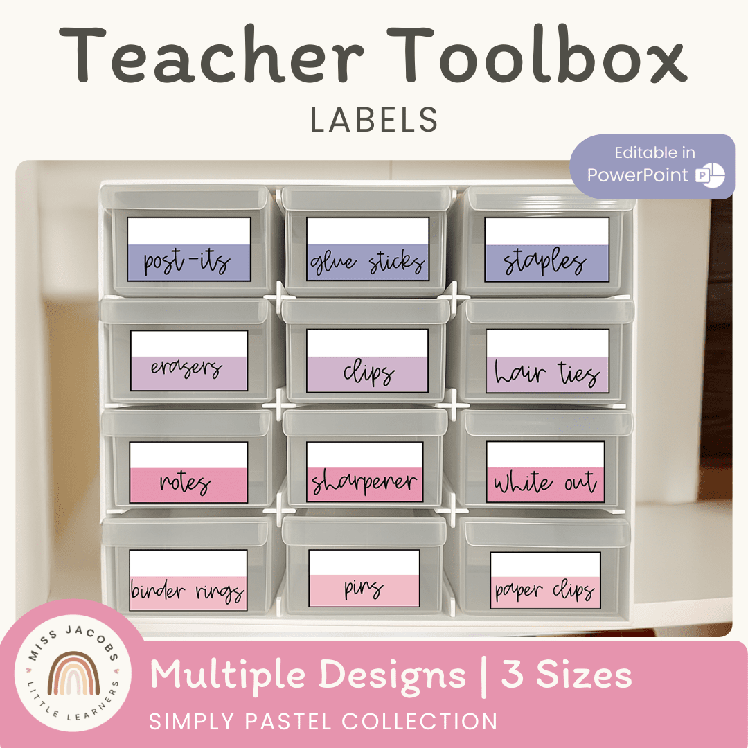 Teacher Toolbox Labels | Simple Pastels – Miss Jacobs Little Learners