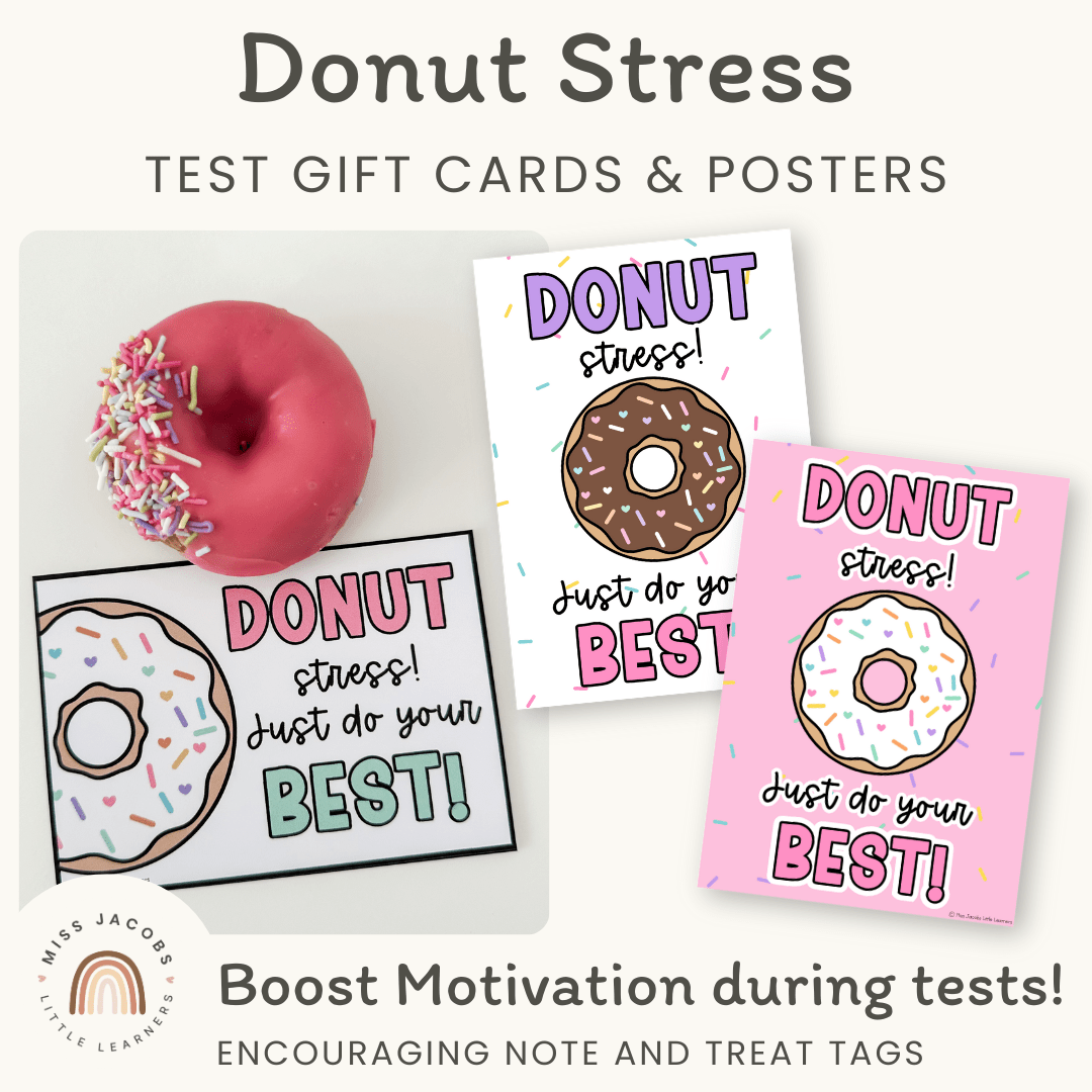 Testing Motivation Gift Card for Students: DO-NUT Stress - MJLL – Miss ...