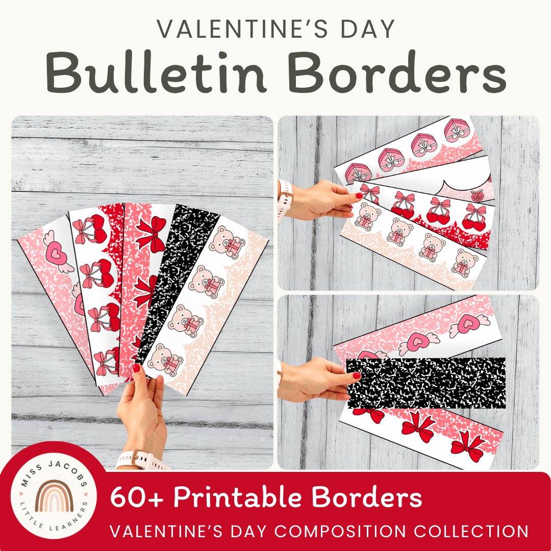 Valentine’s Day Bulletin Board Borders - Composition Notebook - MJLL ...