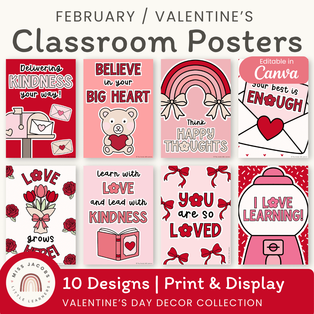 Valentine’s Day Classroom Posters - Miss Jacobs – Miss Jacobs Little ...