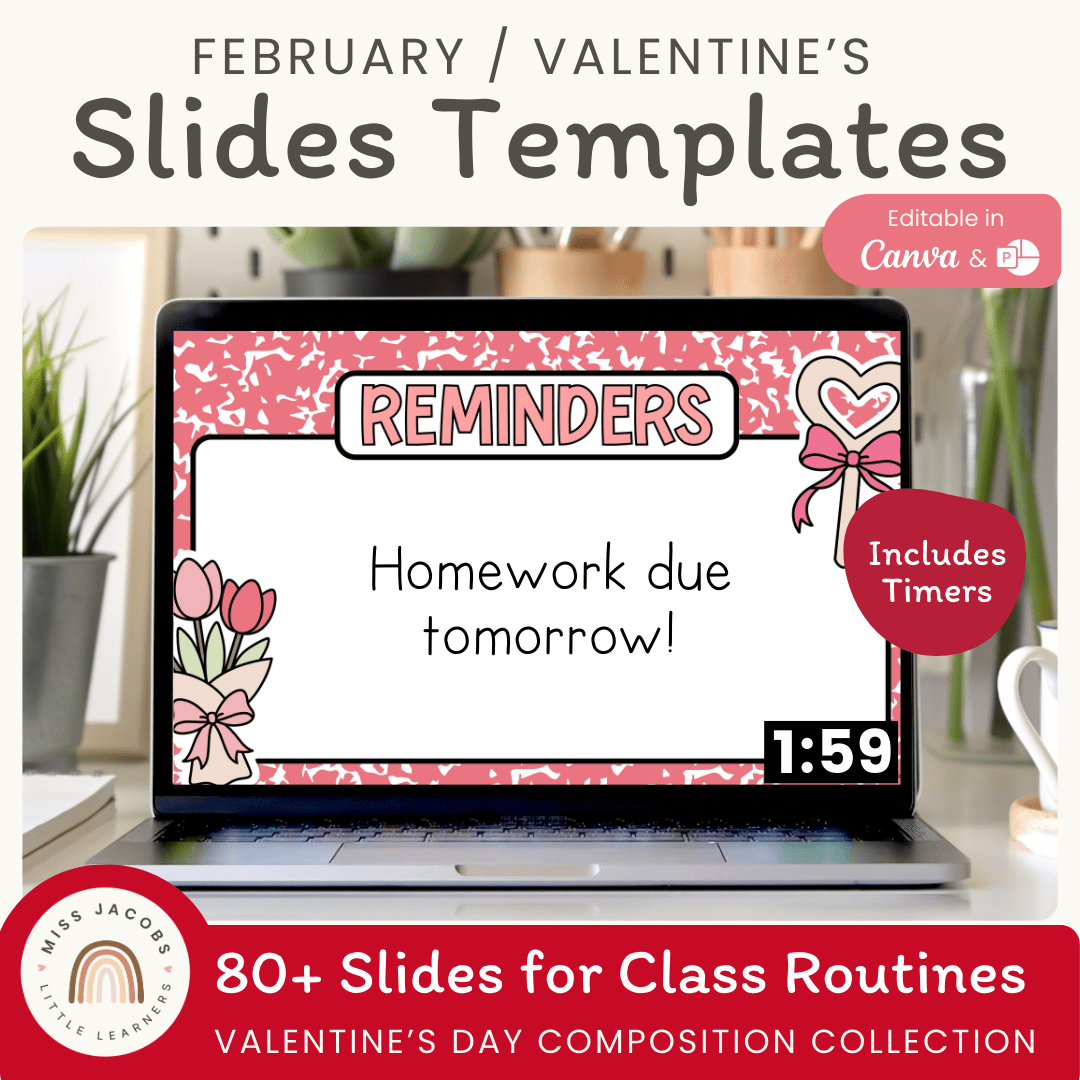 Valentine’s Day Morning Slides Templates - Composition Notebook - MJLL ...