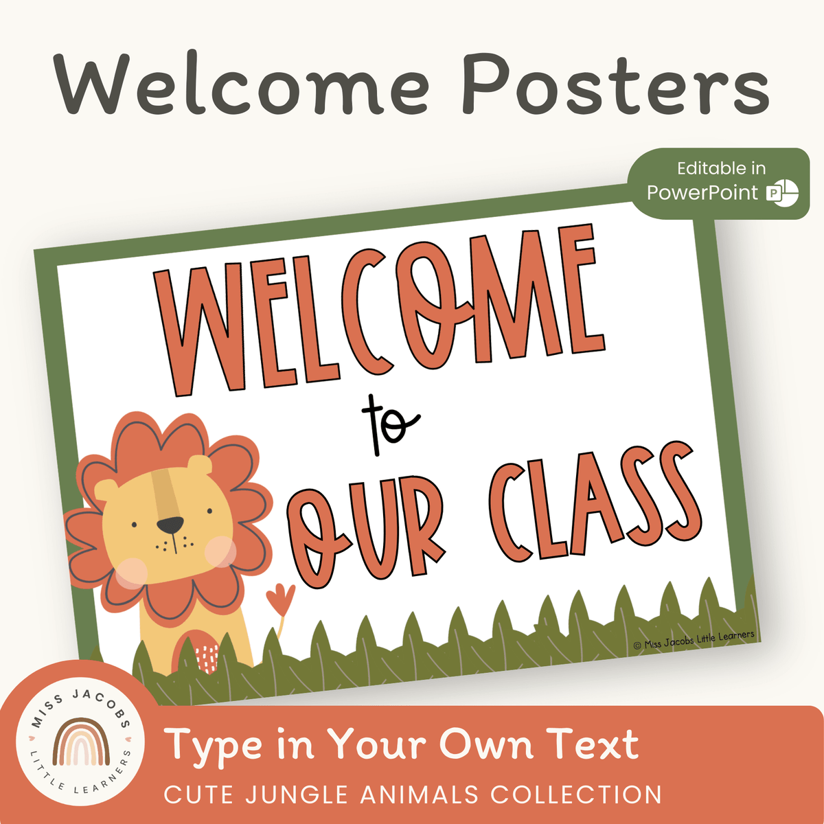 Welcome Posters | Cute Jungle Animals – Miss Jacobs Little Learners