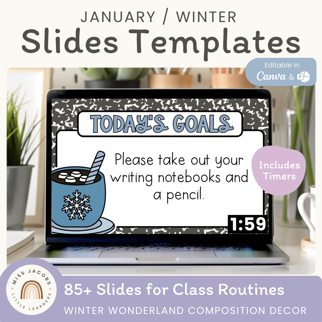 Winter Morning Slides Templates - Composition Notebook - MJLL – Miss ...