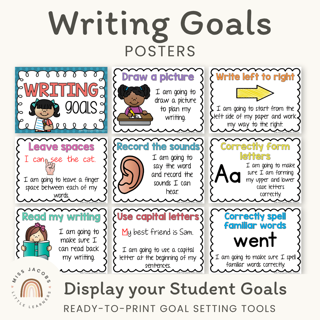 Writing Goal Posters - Miss Jacobs – Miss Jacobs Little Learners