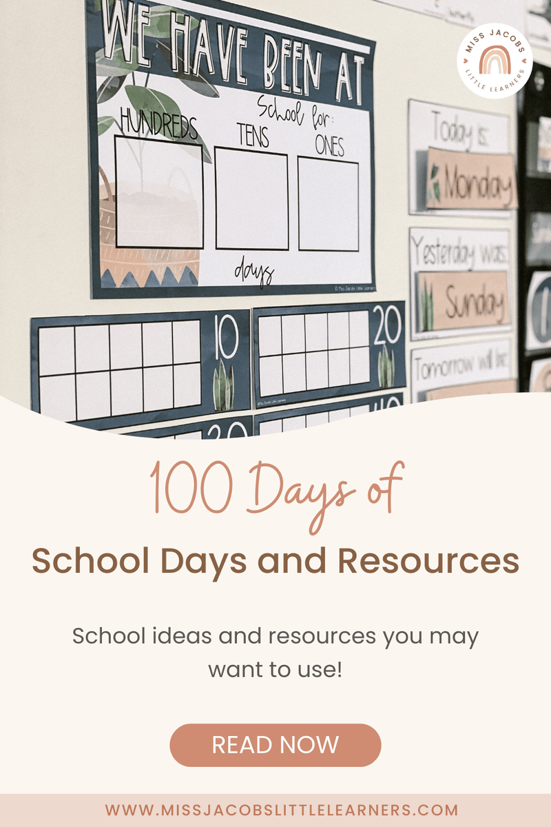 100 Days of School Ideas and Resources – Miss Jacobs Little Learners