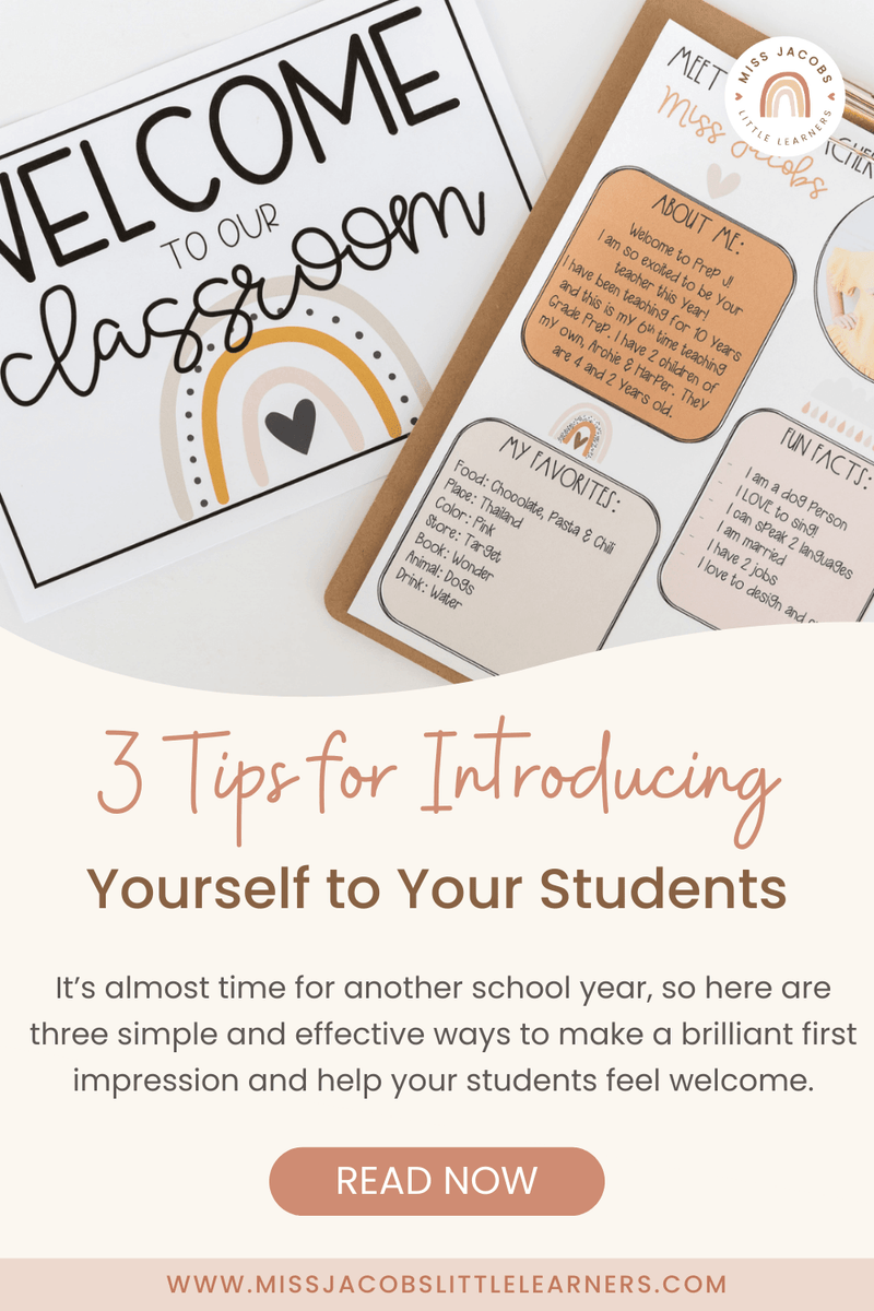 3 Tips for Introducing Yourself to Your Students – Miss Jacobs Little ...