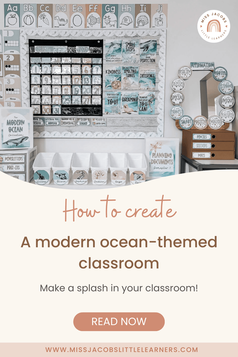 How to create a modern ocean-themed classroom – Miss Jacobs Little Learners