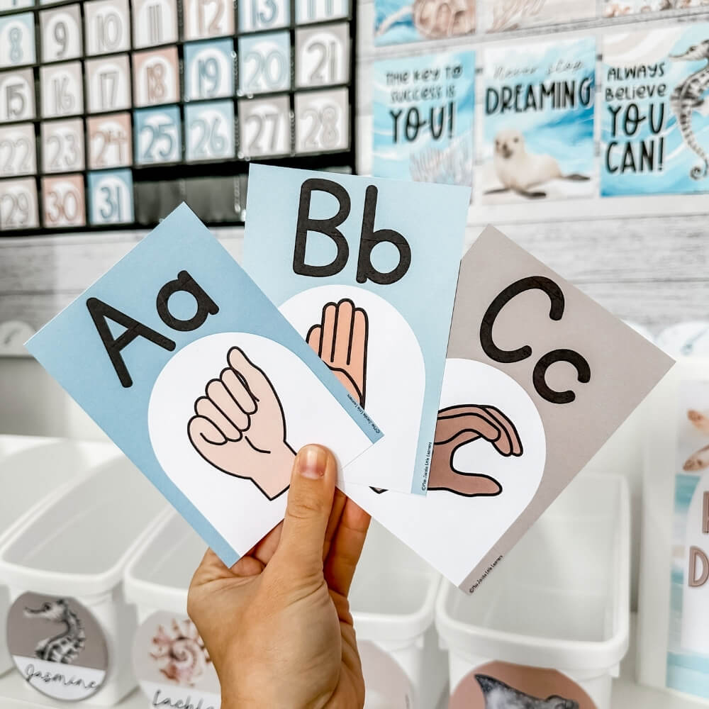 Auslan Alphabet Poster – Miss Jacobs Little Learners