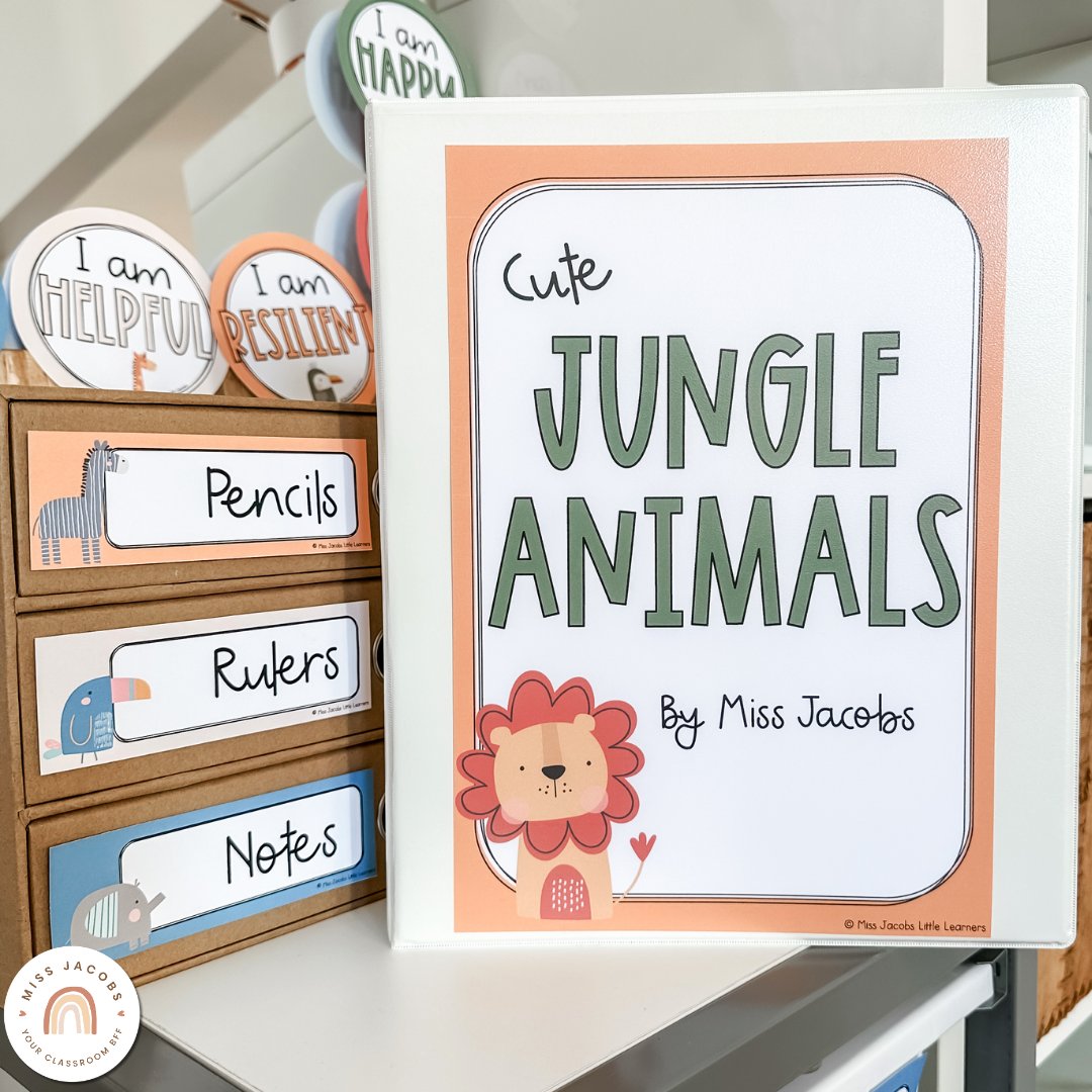 Cute Jungle Animals Classroom Collection - Miss Jacobs Little Learners ...