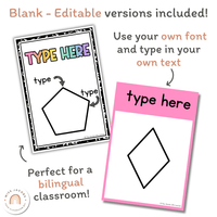 2D Shape Posters - Cutesy Classroom Theme - Miss Jacobs - Default Title