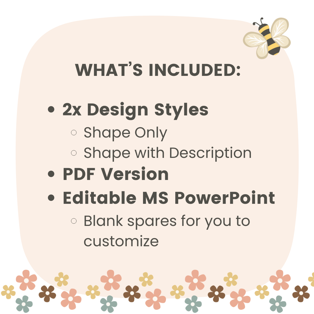 2D Shape Posters | Daisy Gingham Neutral Math - Default Title