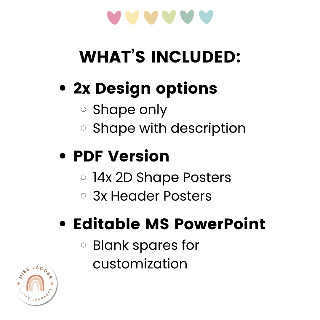 2D Shape Posters - Pastel Classroom Theme - Miss Jacobs - Default Title