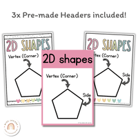 2D Shape Posters - Pastel Classroom Theme - Miss Jacobs - Default Title