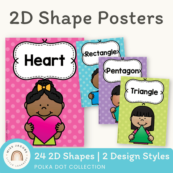 2D Shape Posters | Polka Dot – Miss Jacobs Little Learners