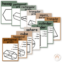 3D Shape Posters - Modern Jungle Earthy Theme - Miss Jacobs