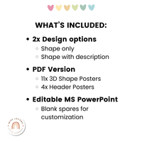 3D Shape Posters - Pastel Classroom Theme - Miss Jacobs - Default Title