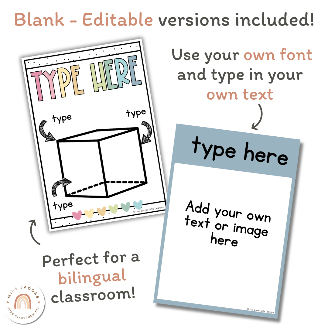 3D Shape Posters - Pastel Classroom Theme - Miss Jacobs - Default Title