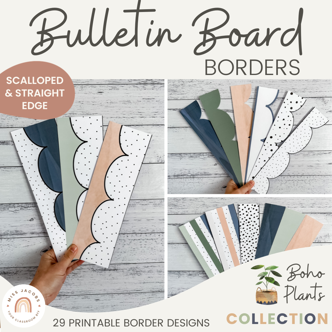 Bulletin Board Borders | Boho Plants