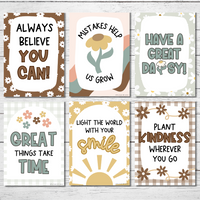 Inspirational Classroom Posters - Daisy Gingham Neutrals Decor – Miss ...
