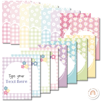 Binder Covers and Spines | Daisy Gingham Pastels – Miss Jacobs Little ...