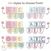 Bunting & Banners - Bulletin Board Letters - Daisy Gingham Pastels ...