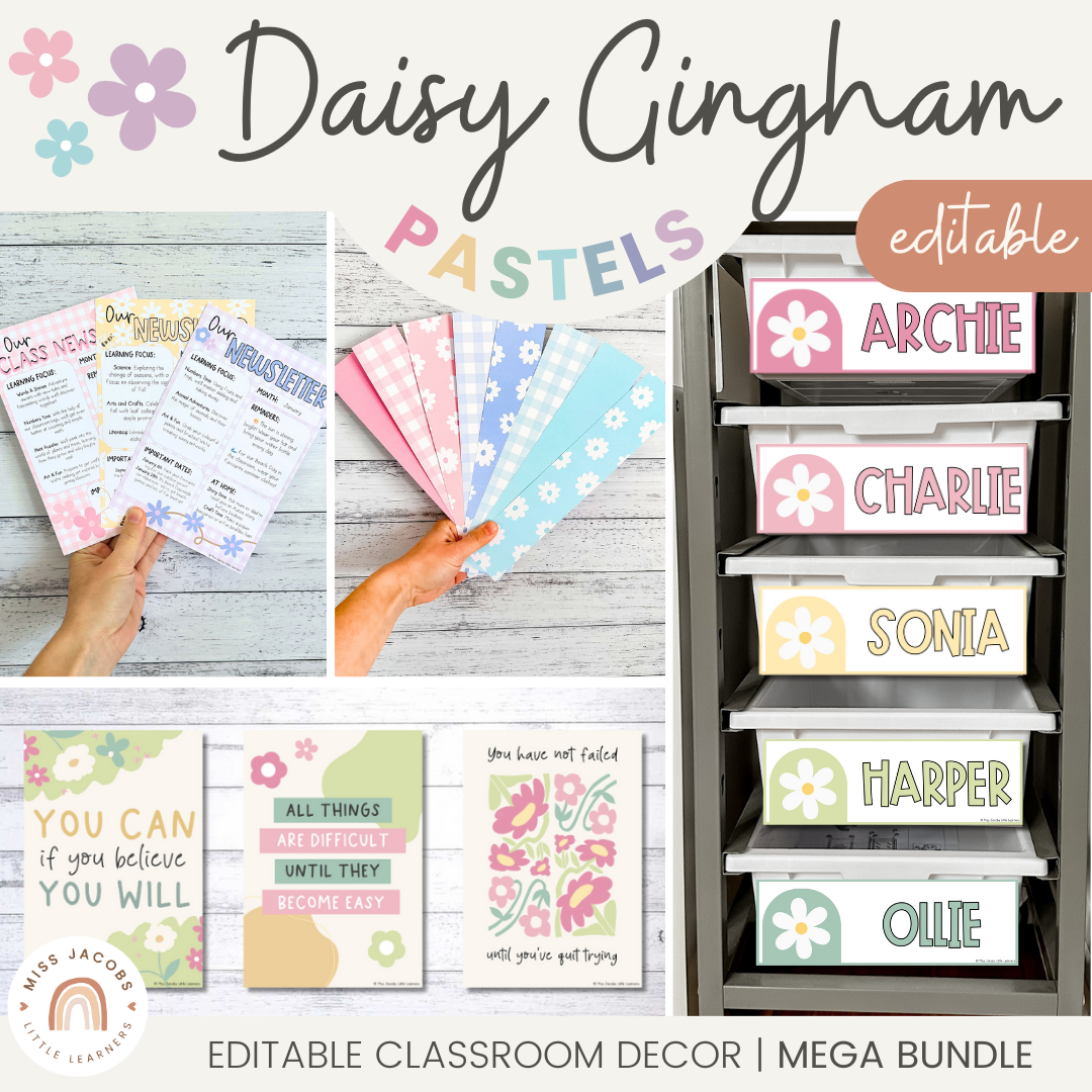 Gingham Themed Classroom Decor - Miss Jacobs Little Learners - Miss ...