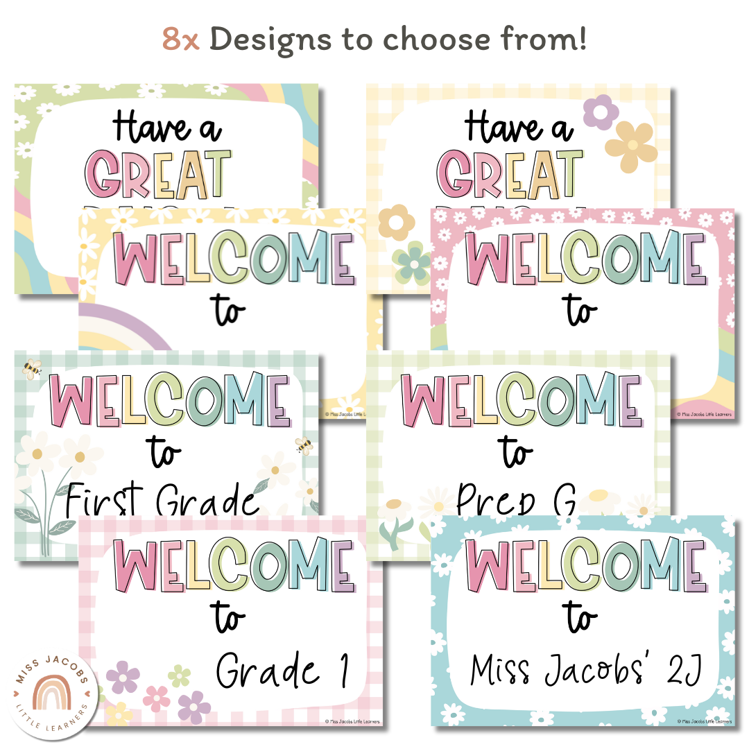 Classroom Welcome Sign Page 3 - Miss Jacobs Little Learners