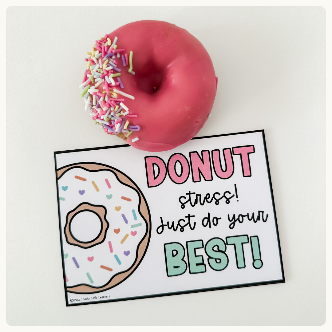 Testing Motivation Gift Card for Students: DO-NUT Stress - MJLL – Miss ...