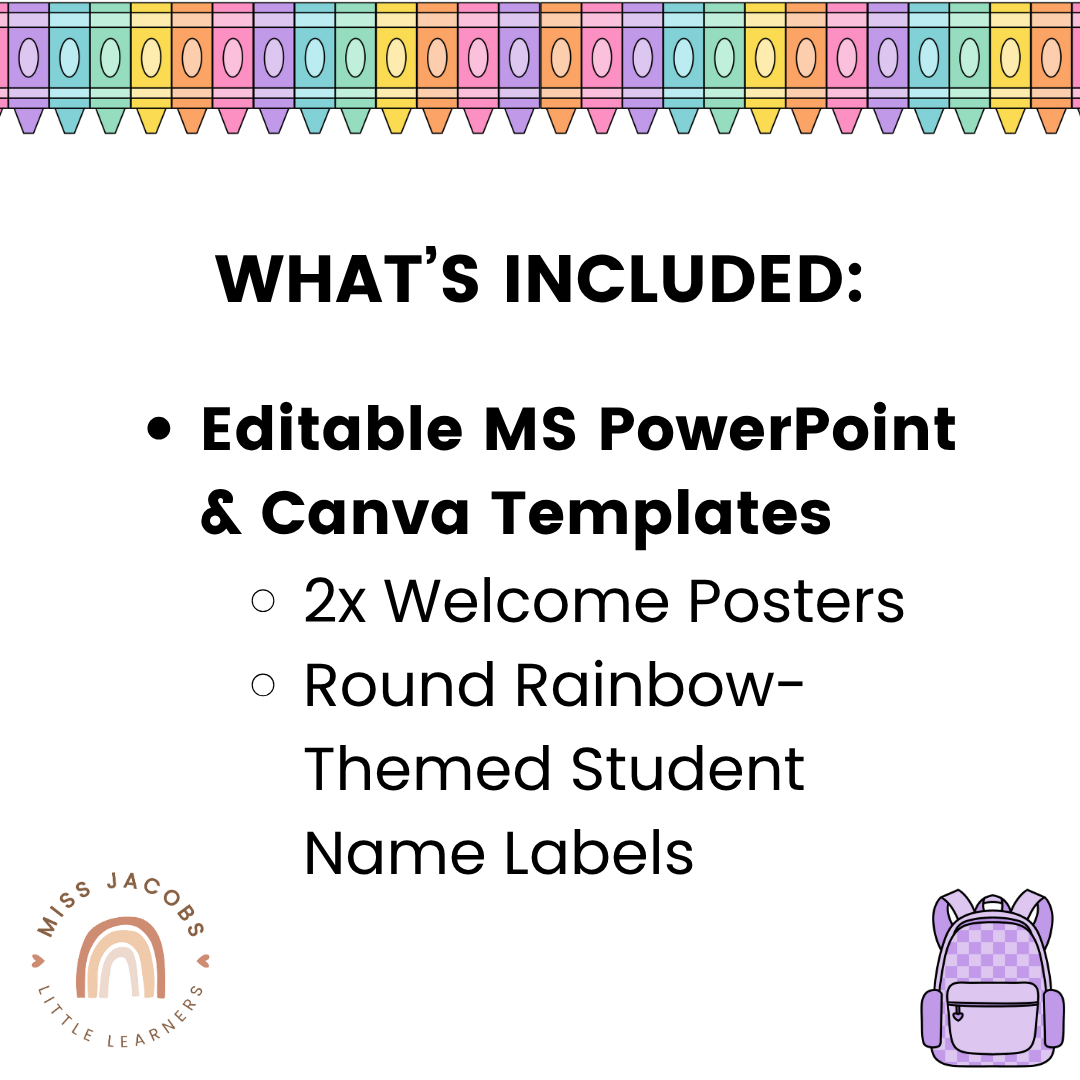 Door Display Rainbow - Cutesy Classroom Theme - Miss Jacobs