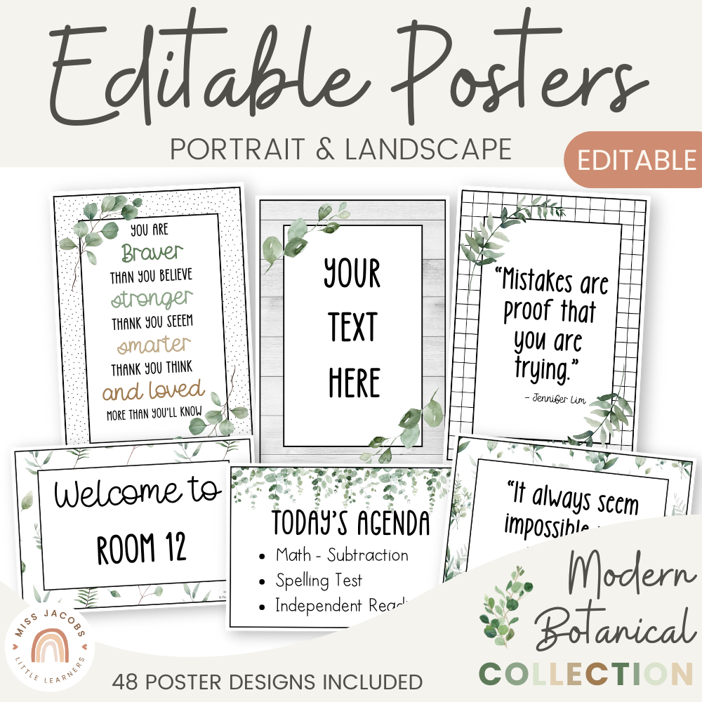 Modern Botanical Classroom Decor Page 2 - Miss Jacobs Little Learners