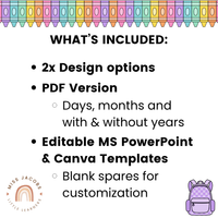 Flip Calendar - Cutesy Composition Notebook Decor – Miss Jacobs Little ...