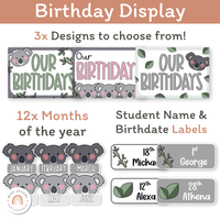 Koala Theme Classroom Essentials Decor Pack - Miss Jacobs