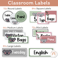 Koala Theme Classroom Essentials Decor Pack - Miss Jacobs