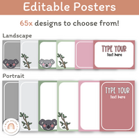 Koala Theme Classroom Essentials Decor Pack - Miss Jacobs