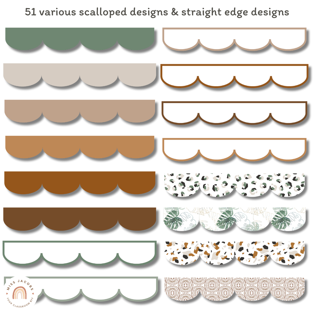 Bulletin Board Letters - Modern Jungle Classroom Decor