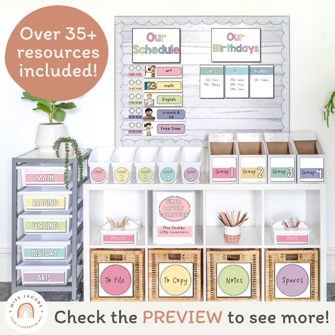 PASTELS Classroom Decor BUNDLE | Muted Rainbow Decor - Default Title ...