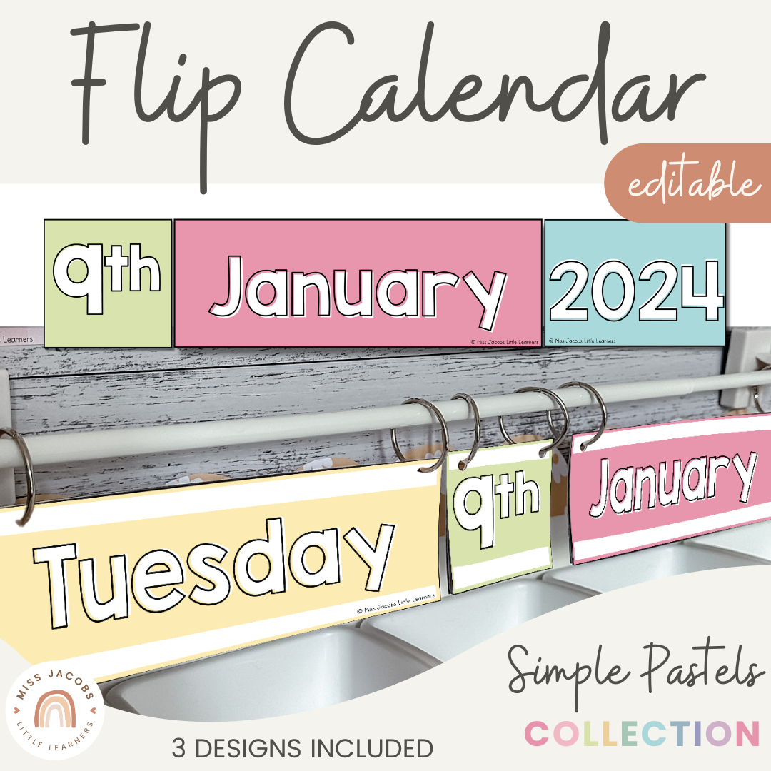 Flip Calendar | Simple Pastels
