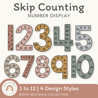 Skip Counting Large Number Display - Boho Neutrals Theme - MJLL – Miss ...
