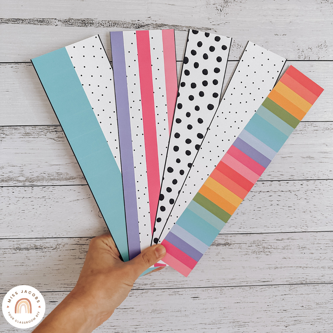 Bulletin Board Borders - Spotty Bright Theme - Miss Jacobs
